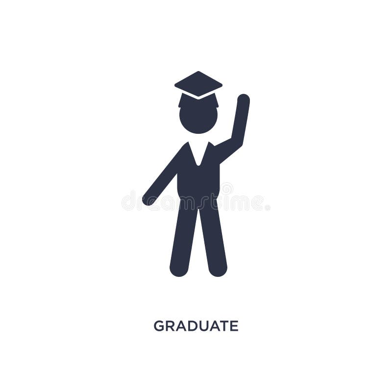 Graduate Icon on White Background. Simple Element Illustration from ...