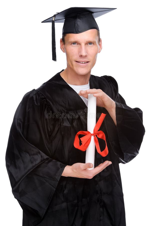 Graduate man stock image. Image of high, isolated, beautiful - 17165029
