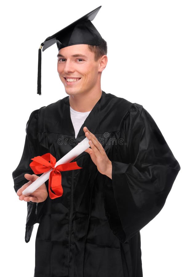 Graduate man stock photo. Image of body, graduate, portrait - 18218634