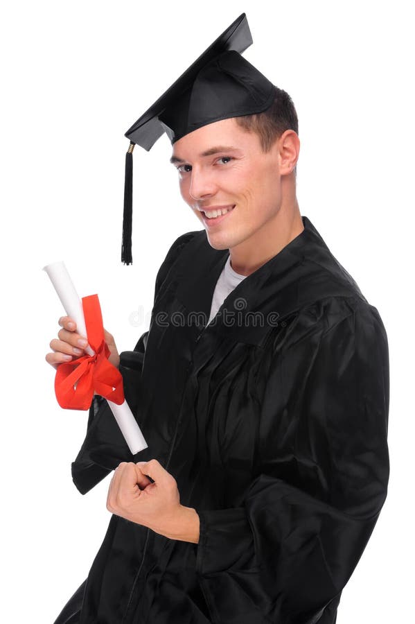 Graduate man stock image. Image of person, ribbon, diploma - 18590695