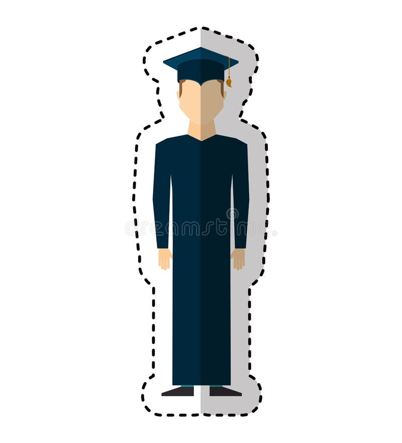 Graduate Man Avatar Character Stock Vector - Illustration of ...