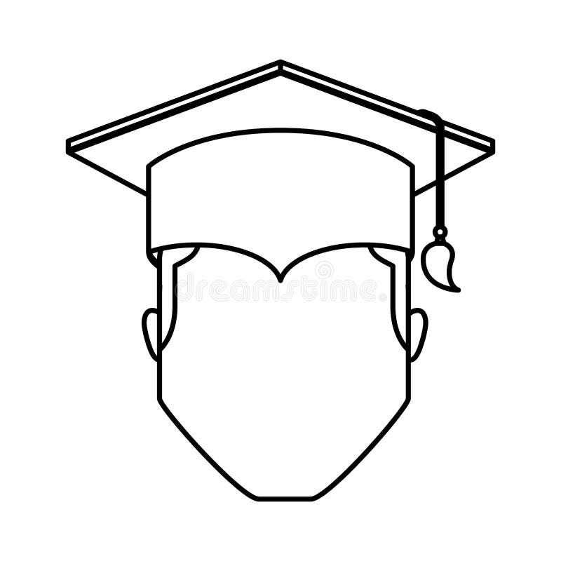 Graduate Man Avatar Character Stock Vector - Illustration of sign ...