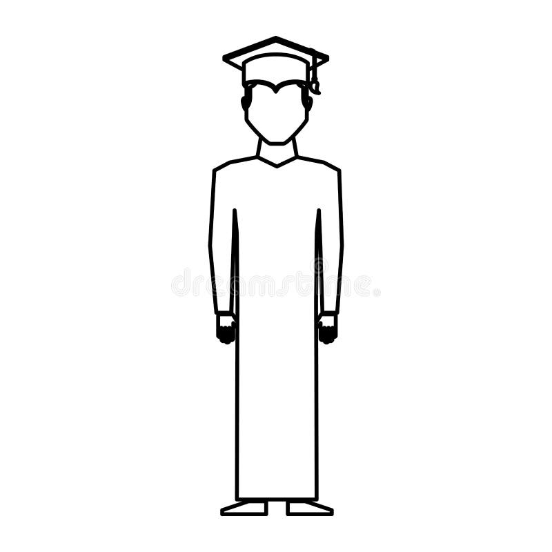 Graduate Man Avatar Character Stock Vector - Illustration of sign ...