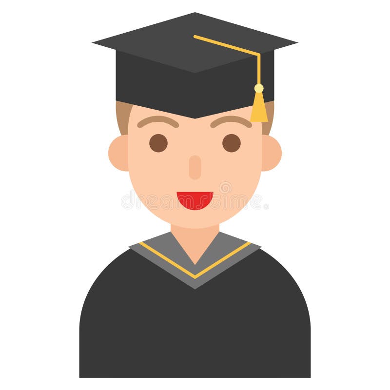 Graduate Man Icon, Profession and Job Vector Illustration Stock Vector ...