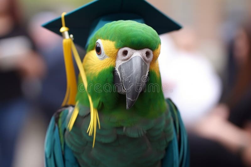 Graduate Parrot Education. Generate Ai Stock Illustration ...