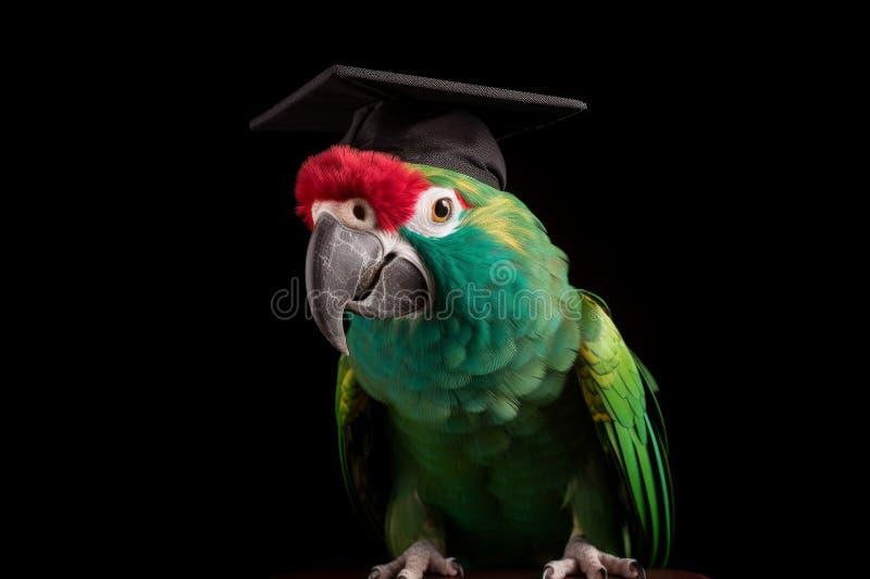 Graduate Parrot. Generate Ai Stock Illustration - Illustration of ...