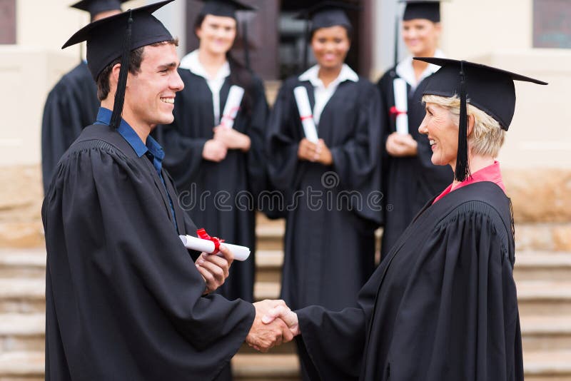 Graduate Receiving Diploma Handshake Stock Photos - Free & Royalty-Free ...