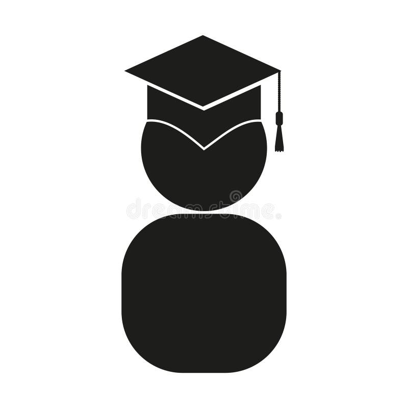 No Graduate`s Cap Sign Or No Education, No Graduation Flat Vector Icon ...
