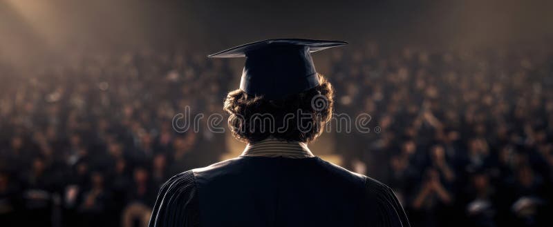 The Graduate Standing Proudly before a Cheering Audience at ...