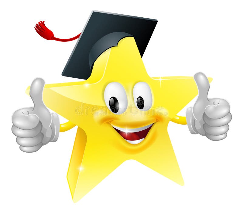 Graduate star mascot stock vector. Illustration of cartoon - 26853894