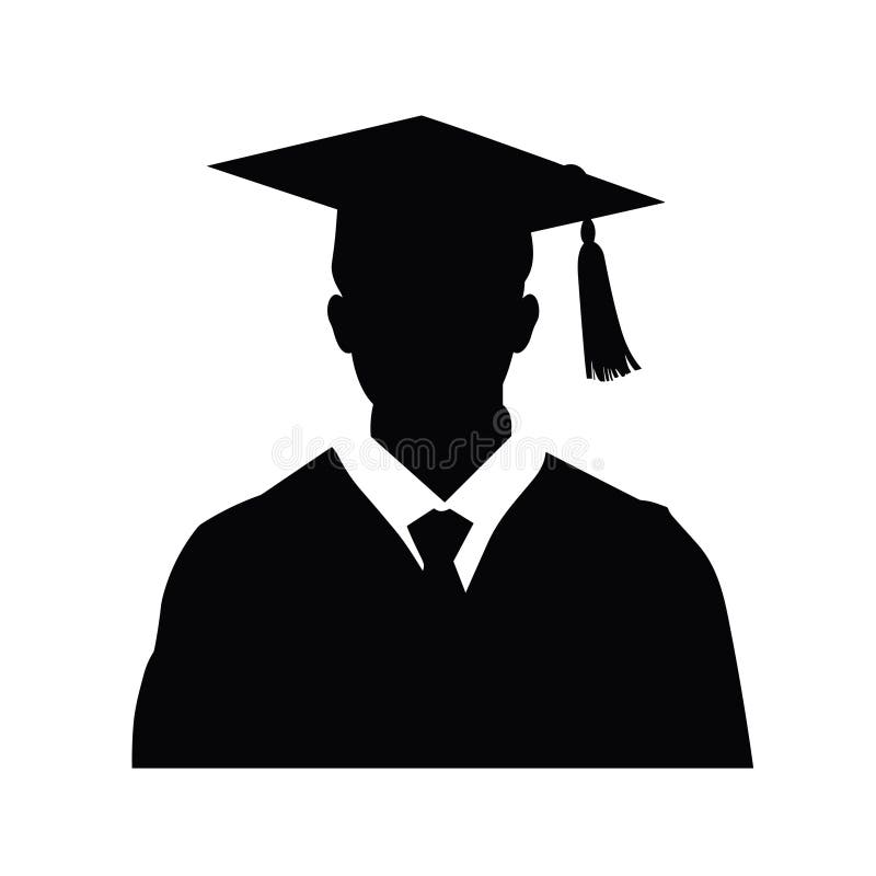 Graduate Student Black Icon on White Background. Graduate Student ...