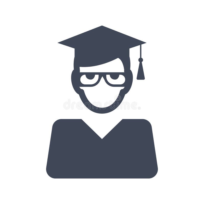 Graduate Student Icon Vector Graphics Stock Vector - Illustration of ...