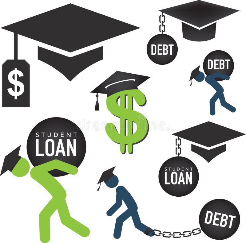 Graduate Student Loan Icon - Student Loan Graphics for Education ...