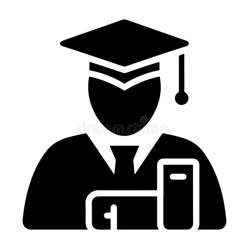 Graduate Student Using Mobile Phone and Tablet for Studies Stock Vector ...