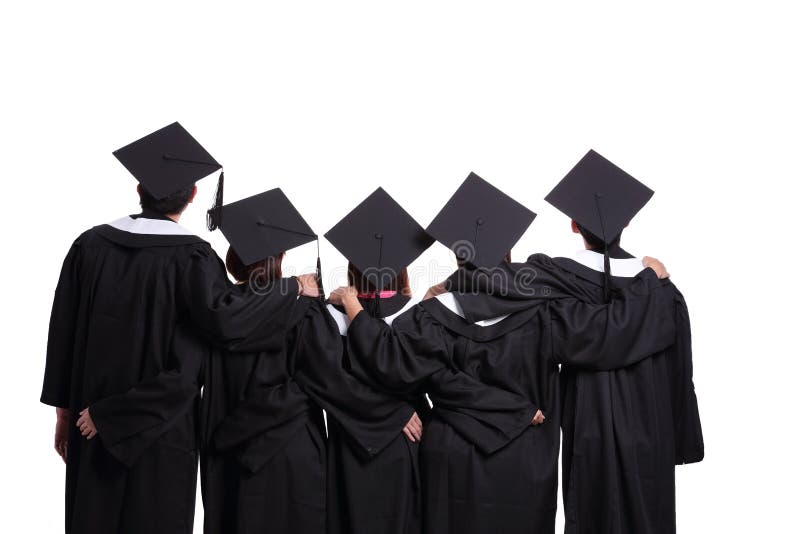 Graduate Students Looking Up Stock Photo - Image of future, graduation ...