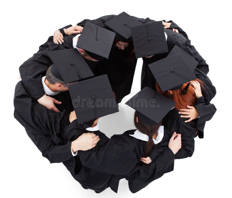 Graduate Students Standing in Circle Stock Image - Image of girls ...