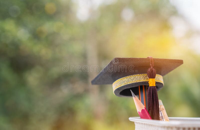 Graduate Study or Education Knowledge is Power Concept: Graduated Cap ...