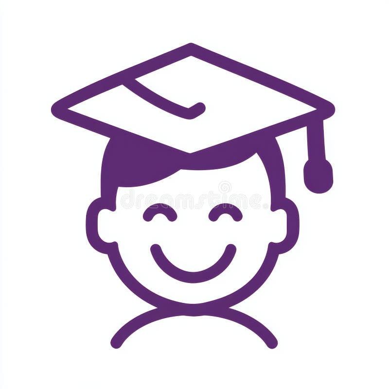 Happy Graduate Icon stock illustration. Illustration of student - 366562818