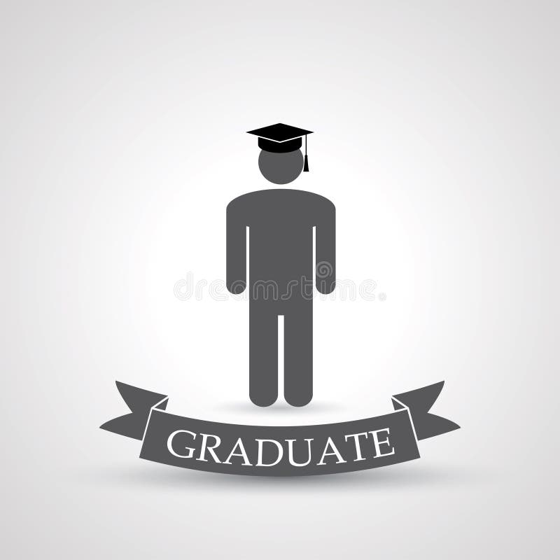 Graduate symbol stock vector. Illustration of brainstorm - 32375636