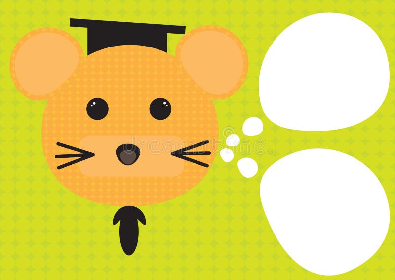 Graduate tiger stock vector. Illustration of funny, mammal - 22093479