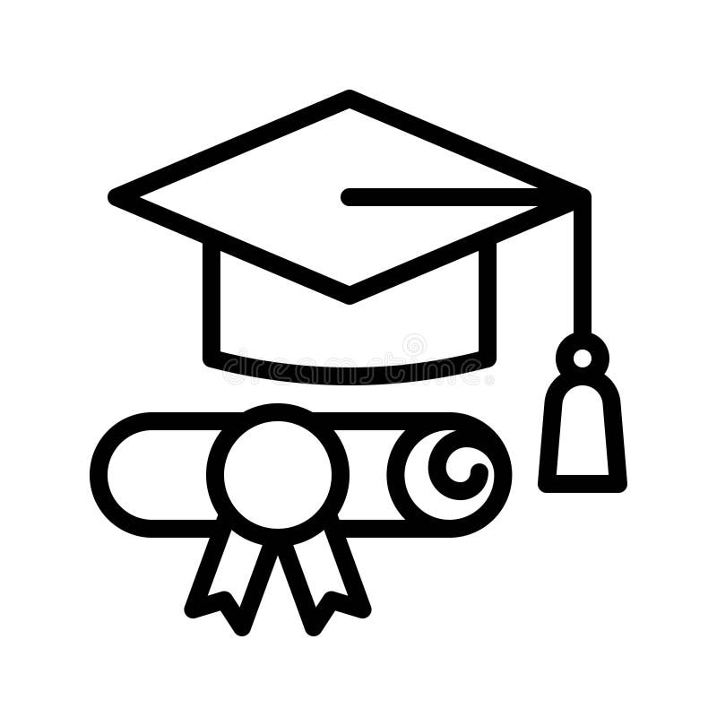 Graduate Vector, Back To School Line Style Icon Stock Vector ...