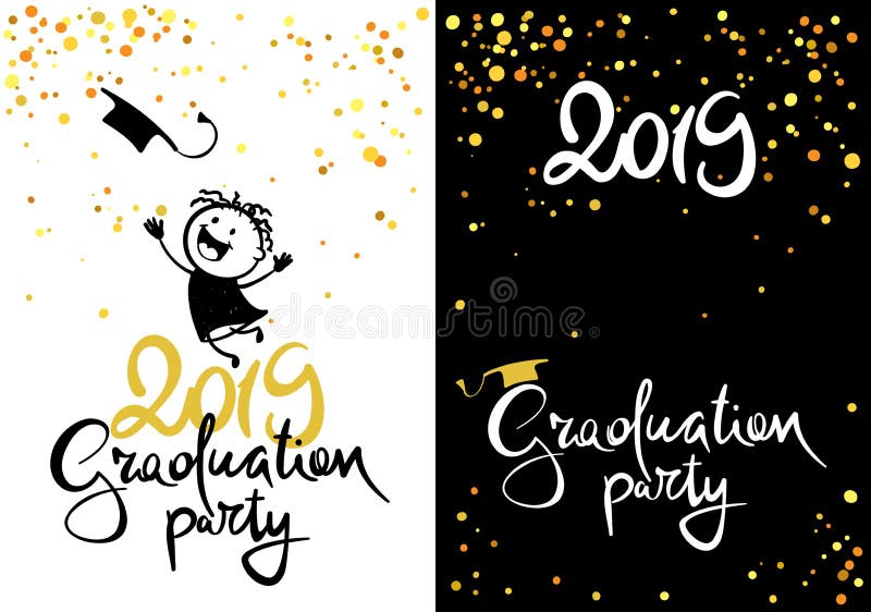 Graduate 2019. stock vector. Illustration of invitation - 147201129