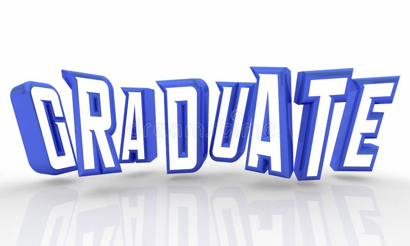 Graduate Word Education Complete Graduation Celebration Word 3d ...