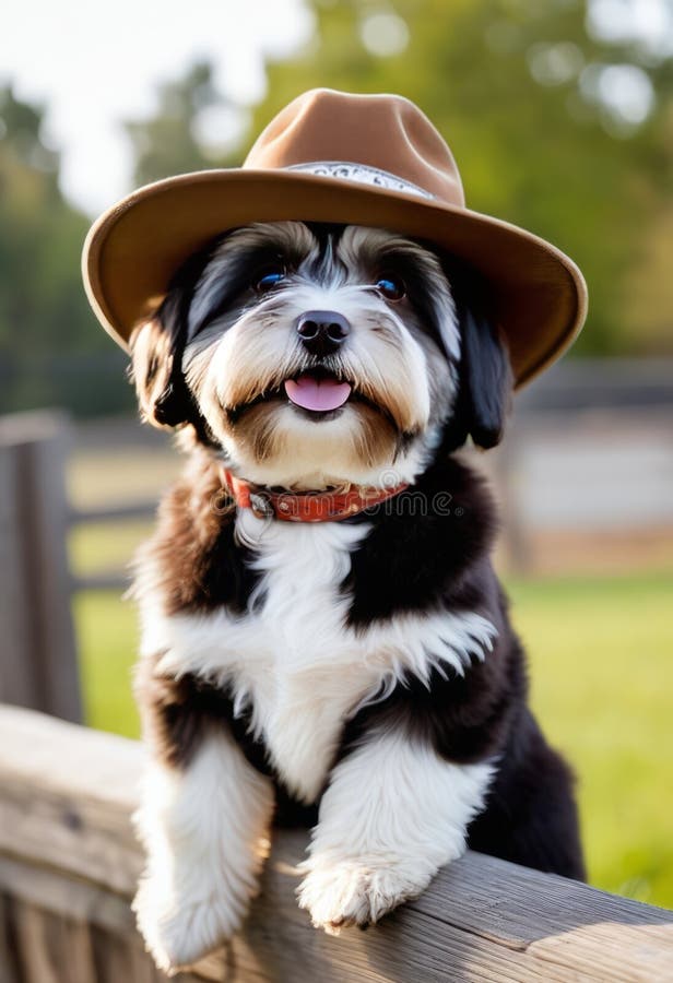 A Cool Havanese Wearing a Graduation Cap Sitting on a Pile of Books in ...