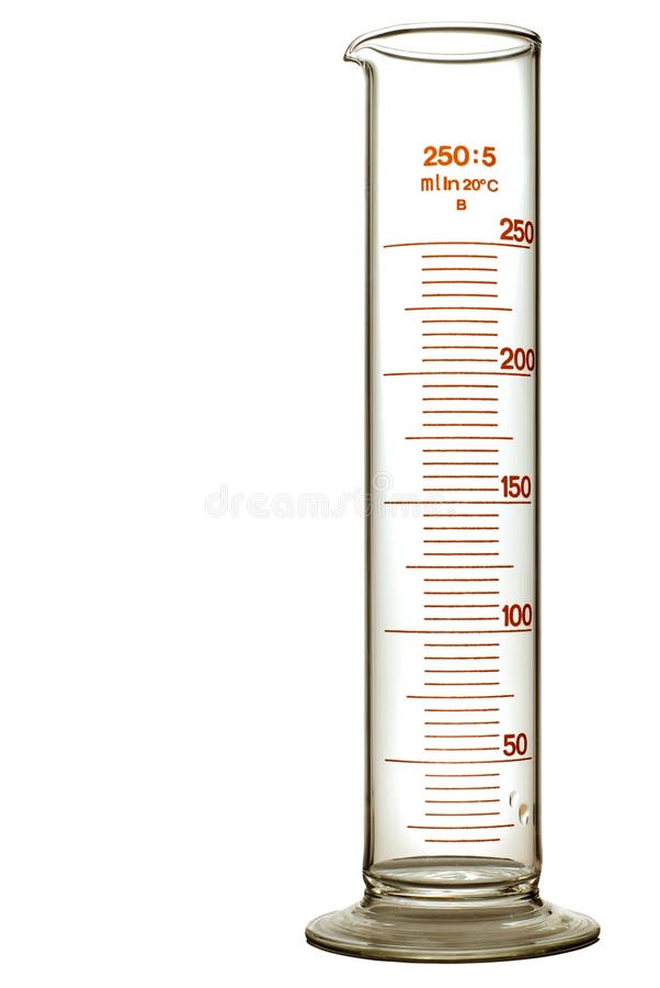Graduated cylinder stock image. Image of beaker, isolated - 15208323