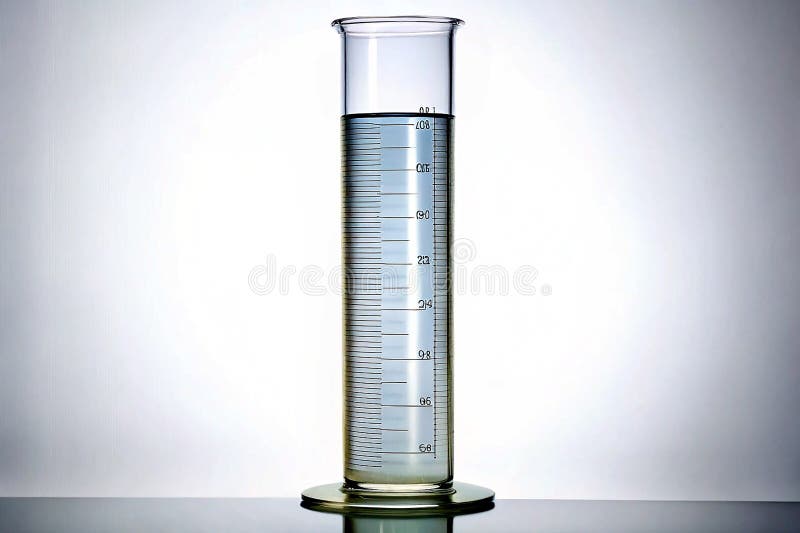 Graduated Cylinder Containing Chemical Solution, Precise Volume ...