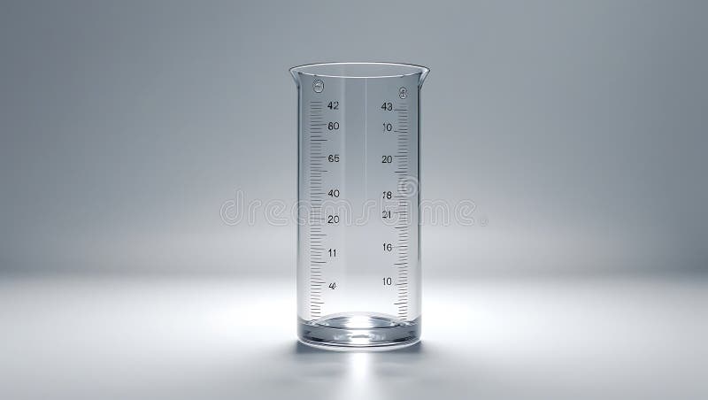 Graduated Cylinder on White Background Stock Illustration ...
