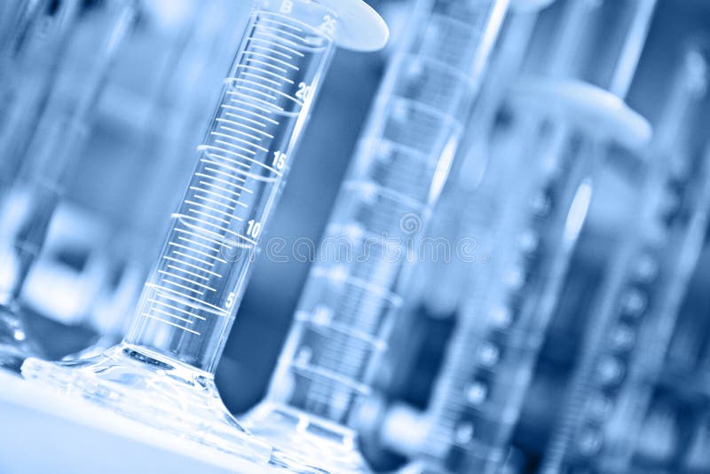 Graduated cylinders stock photo. Image of biotechnology - 8452196