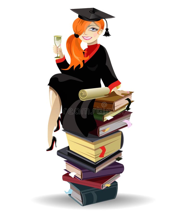 Graduated girl stock vector. Illustration of female, woman - 27285962