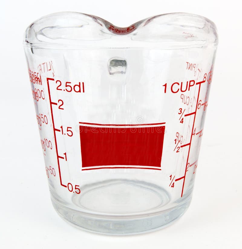 Graduated Glass Measuring Cup Stock Photo - Image of glass, measurement ...