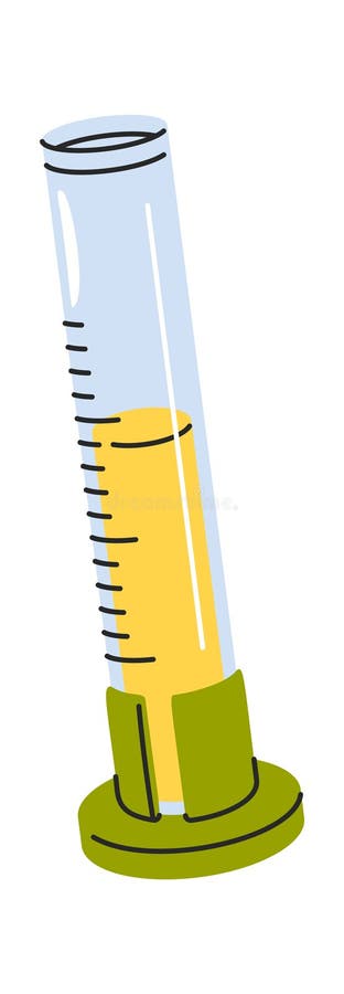 Graduated Laboratory Cylinder Hand-drawn Equipment Stock Vector ...