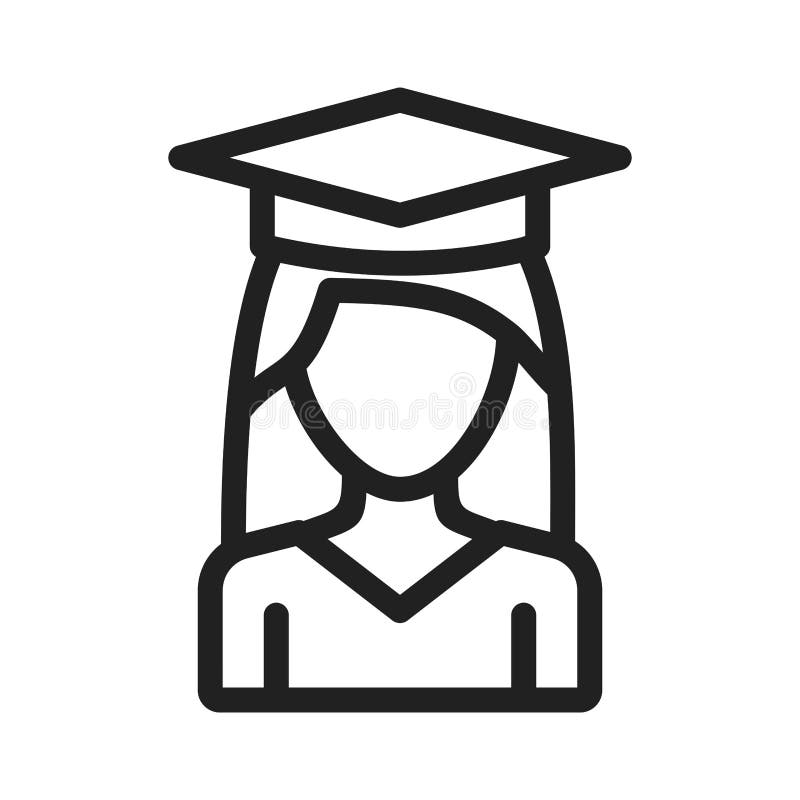 Graduated Lady stock vector. Illustration of students - 81527602