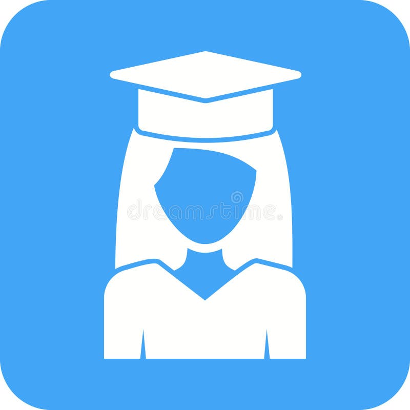 Graduated Lady stock vector. Illustration of education - 84718372