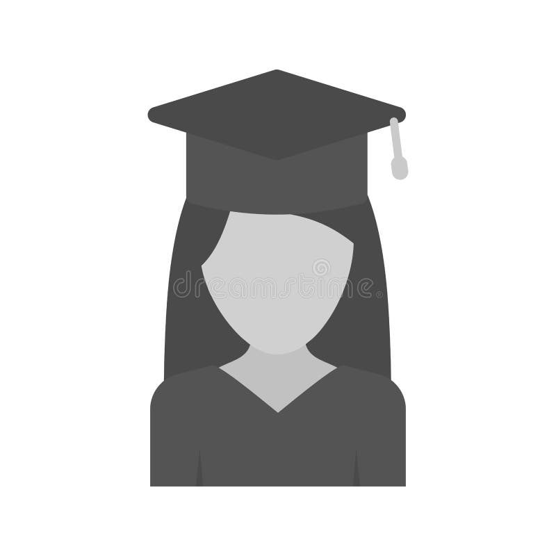 Graduated Lady stock vector. Illustration of education - 84718372