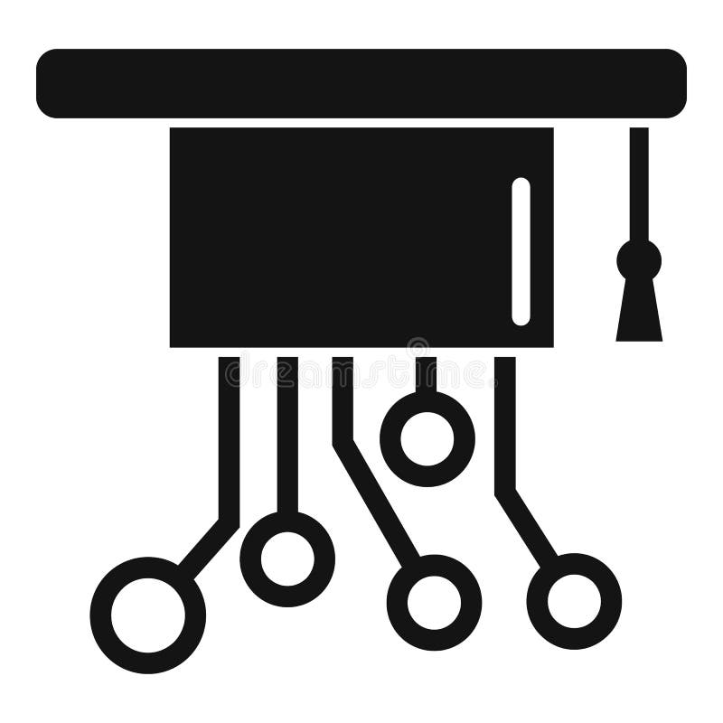 Brain Graduated Icon, Outline Style Stock Vector - Illustration of ...