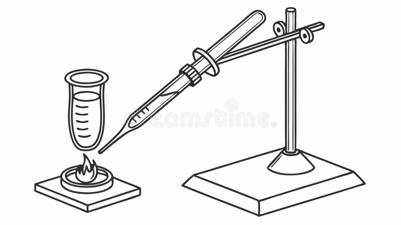 Graduated Pipette and Beaker Illustration, Vector Design Generative AI ...