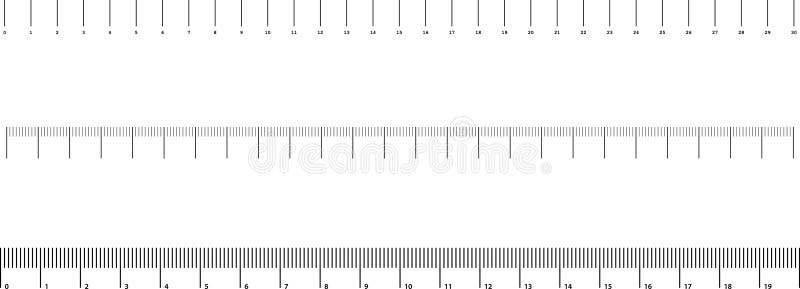 Graduated Ruler Vector Illustration on a White Background. Inch and ...