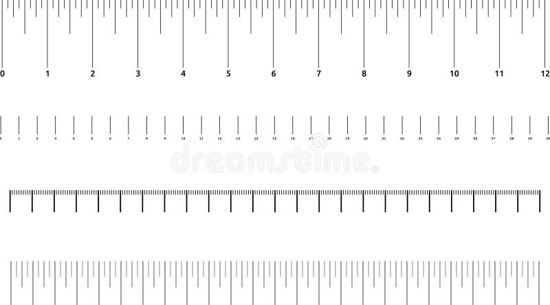 Graduated Ruler Vector Illustration on a White. Inch and Centimeter ...