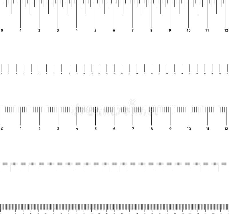 Ruler Vector Measurement Isolated White. Horizontal Inch Ruler Line ...