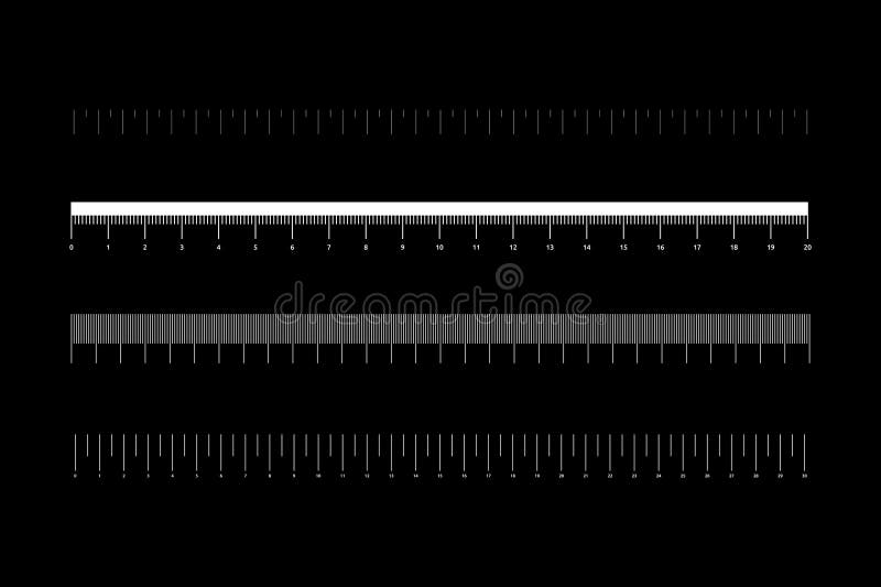 Graduated Ruler Vector Illustration on a White Background. Inch and ...