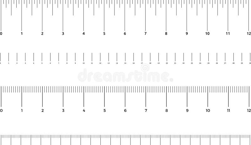 Graduated Ruler Vector Illustration on a White Background. Inch and ...
