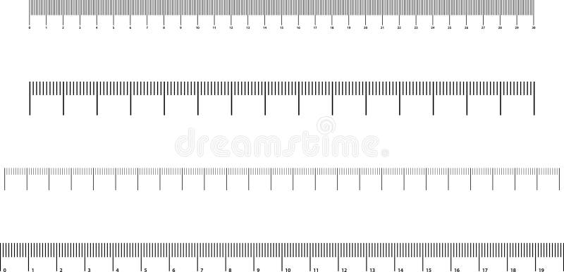 Graduated Ruler Vector Illustration on a White Background. Inch and ...