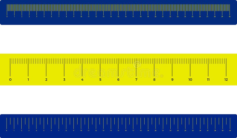 Graduated Ruler Vector Illustration on a White. Inch and Centimeter ...
