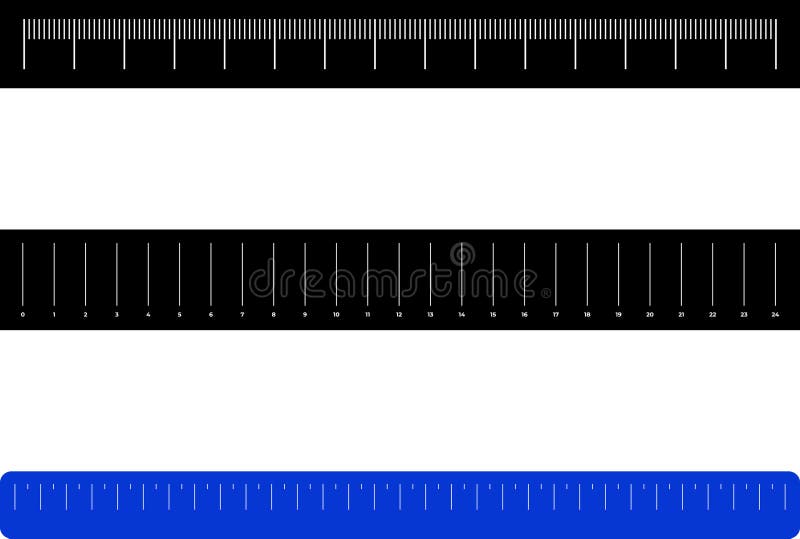 Graduated Ruler Vector Illustration on a White. Inch and Centimeter ...