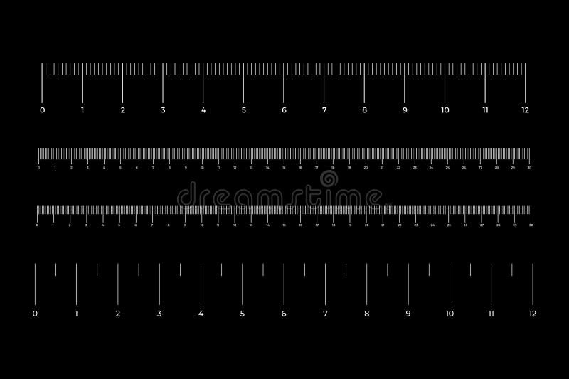 Graduated Ruler Vector Illustration on a White Background. Inch and ...