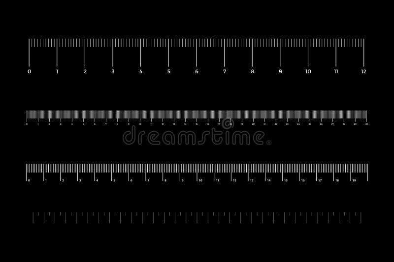 Graduated Ruler Vector Illustration on a White Background. Inch and ...